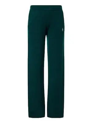 SPORTY & RICH Wide-leg Cashmere-and-wool Jogging Bottoms - Forest