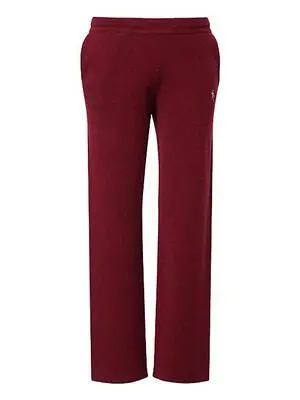 SPORTY & RICH Wide-leg Cashmere-and-wool Jogging Bottoms - Merlot