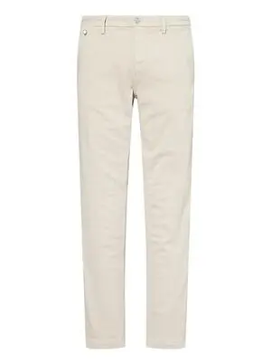 REPLAY Benni Straight-leg Stretch-cotton Chinos - Light Grey