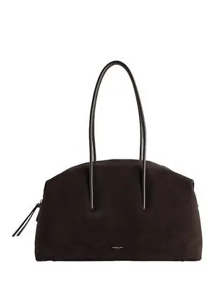 DEMELLIER Stockholm Suede Shoulder Bag - Dk Choc/dk Choc