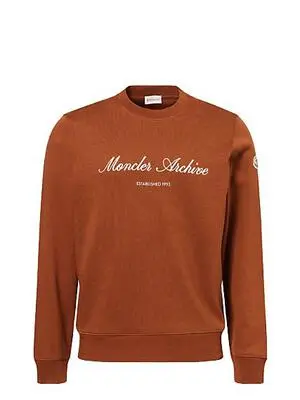 Moncler Logo-print Cotton-blend Sweatshirt - Brown