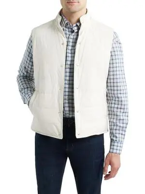 Johnnie-o Sandhills Quilted Snap-up Vest - Stone
