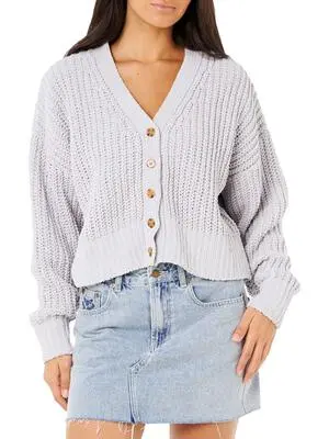 Rip Curl Relaxed Fit Knit Cardigan - Grey