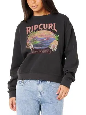 Rip Curl Relaxed Graphic Sweatshirt - Resort Washed Black