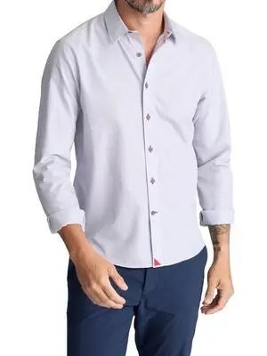UNTUCKIT Rubican Light Wrinkle Free Cotton Button-up Shirt - Grey