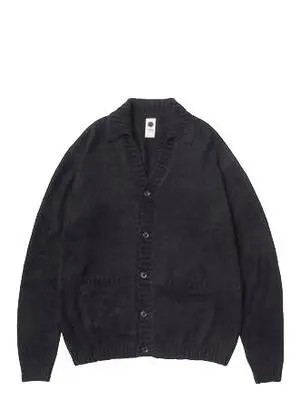 VOWELS Relaxed Fit Alpaca Wool Cardigan - Black
