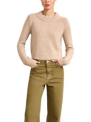 LA LIGNE Solid Mini Marin Sweater Camel