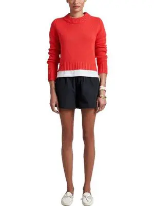 LA LIGNE Solid Mini Marin Sweater - Coral