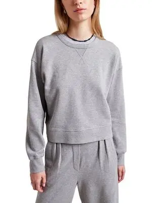 LA LIGNE James Cropped Sweatshirt - Grey