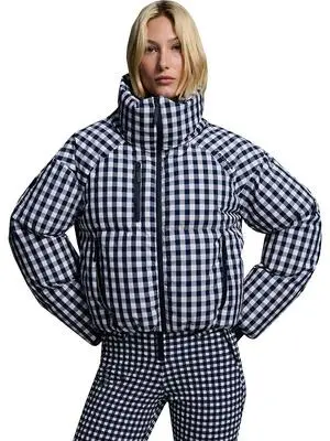 Cordova Cortina Down Jacket - Indigo Gingham