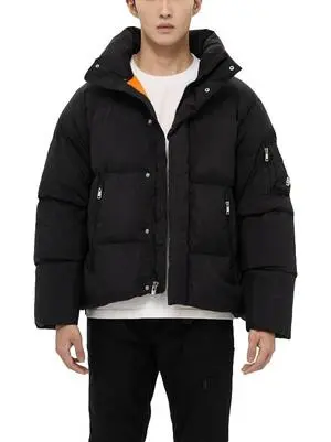ALPHA STYLE Leverett Cropped Down Puffer - Black