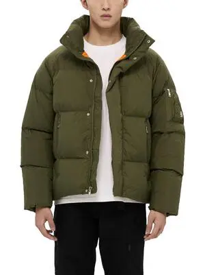 ALPHA STYLE Leverett Cropped Down Puffer - Green
