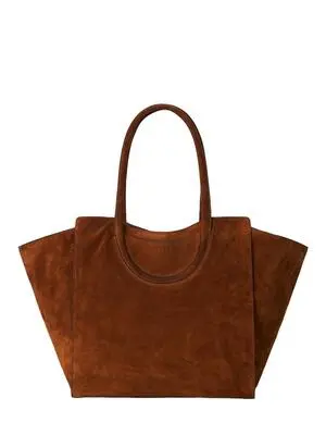 Staud Maude Suede Tote Bag - Tabac