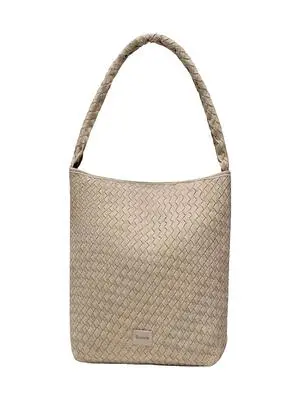 ECOTORIE San Antonio Leather Hobo Bag - Beige