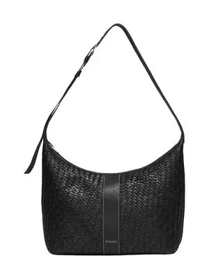ECOTORIE Frisco Woven Shoulder Bag - Black