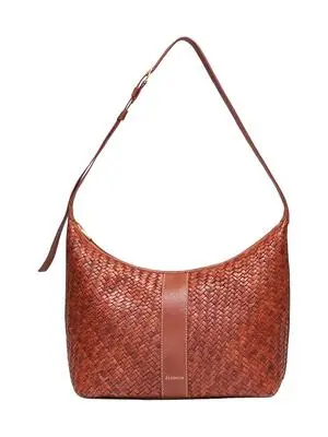 ECOTORIE Frisco Woven Shoulder Bag - Brandy
