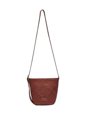 ECOTORIE Waco Leather Bucket Bag Brandy