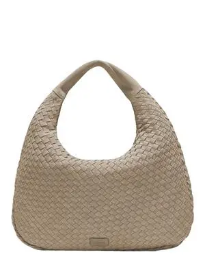 ECOTORIE San Angelo Suede Shoulder Bag - Beige