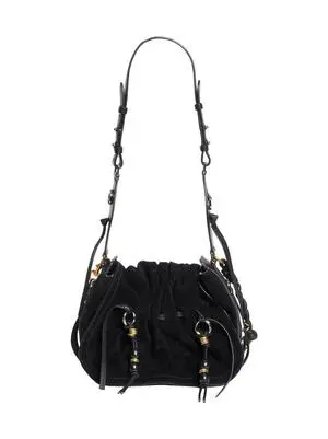 Isabel Marant Bolton Suede Hobo Bag - Black/silver