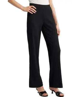Anne Klein Textured Wide Leg Trousers - Anne Black