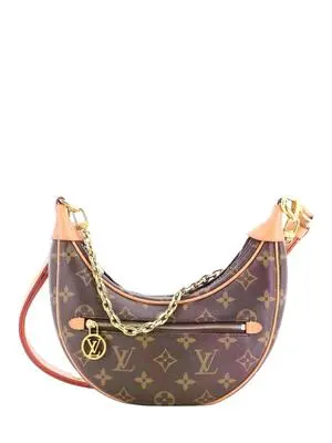 LOUIS VUITTON Loop Handbag Monogram Canvas Hobo - Brown