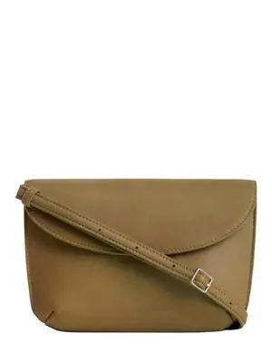 YU MEI Keriana Leather Clutch - Brown