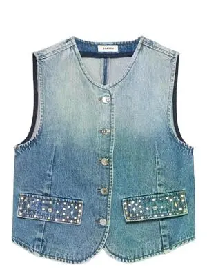 Sandro Sleeveless Jacket - Blue