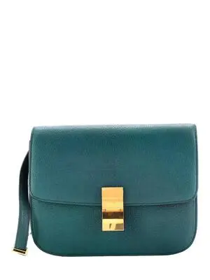Celine Classic Box Bag Grainy Leather Medium - Green