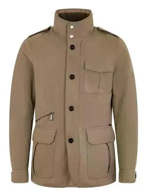 MOORER Flap-Pocket Jacket With Epaulettes Neutrals