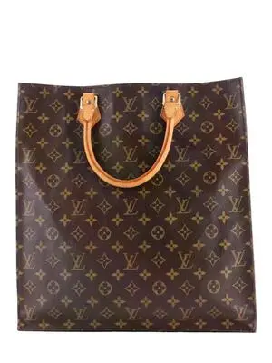 LOUIS VUITTON Sac Plat Monogram Canvas Tote Bag - Brown
