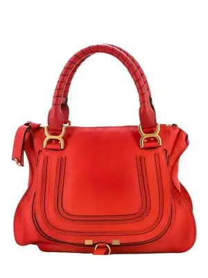 Chloé Marcie Leather Medium Shoulder Bag - Red