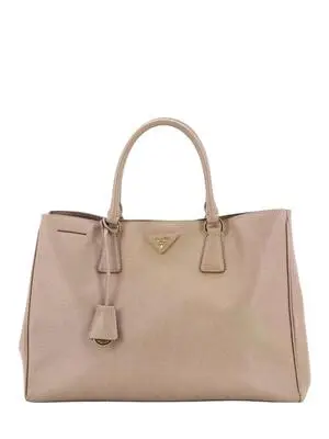Prada Lux Open Saffiano Leather Large Tote Bag - Neutrals