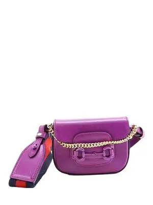 Gucci Horsebit 1955 Super Mini Crossbody Bag - Purple