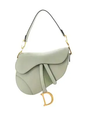 Dior Saddle Handbag Leather Medium Shoulder Bag - Green