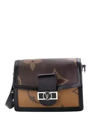 LOUIS VUITTON Dauphine Shoulder Bag Reverse Monogram Giant Mm - Brown