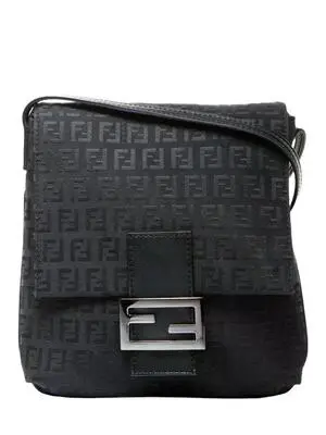 Fendi Zucca Canvas Cross Body Bag - Black