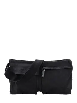Gucci Vintage Double Gg Canvas Belt Bag - Black