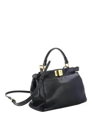 Fendi Peekaboo Mini Shoulder Bag - Black