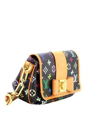LOUIS VUITTON Patti Handbag Monogram Multicolor Shoulder Bag - Black