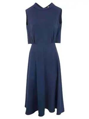 Aspesi Draped-panel Midi Dress - Blue