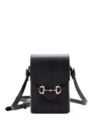 Gucci Horsebit 1955 Leather Mini Crossbody Bag - Black
