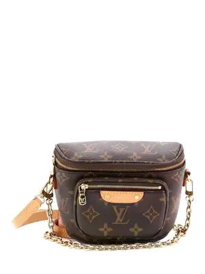 LOUIS VUITTON Bum Bag Monogram Canvas Mini Belt Bag - Brown