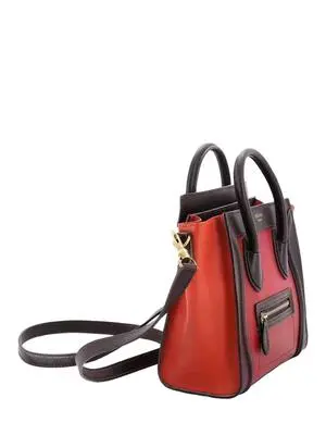 Celine Luggage Nano Crossbody Bag - Red