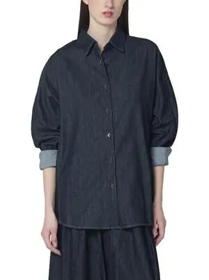 Dries Van Noten Oversized Denim Shirt - Blue
