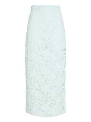 Zimmermann Guipure Lace Midi Pencil Skirt - Mint