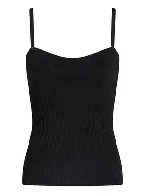Zimmermann Ribbed-knit Top - Black