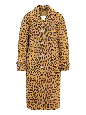 Zimmermann Leopard-jacquard Coat - Marigold