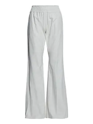 Gabriela Hearst Themis Gathered Leather Wide-leg Pants - Ivory
