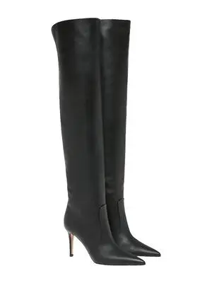 GIANVITO ROSSI Hansen Cuissard Boot - Black Nappa Leather