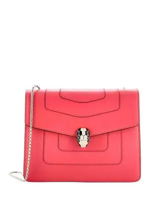 BVLGARI Medium Serpenti Forever Square Shoulder Bag - Pink